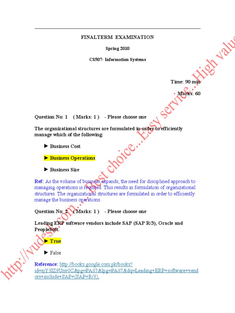 Business Cost Business Operations Business Size: CS507-Information Systems | PDF | Data Model ...
