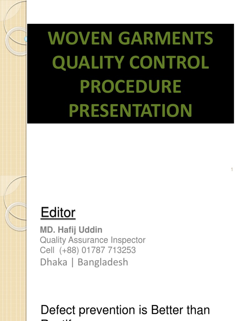 Garment Quality Control Procedures | PDF | Seam (Sewing) | Textiles