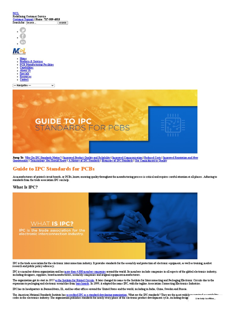 IPC Standards For Printed Circuit Boards - PCB Design | PDF | Printed ...