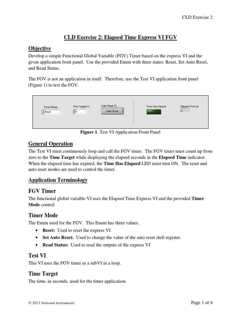 CLD 2 Elapsed Time FGV | PDF | Timer | Computer Architecture