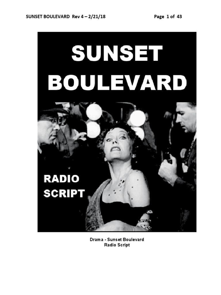 Sunset Boulevard Script | PDF