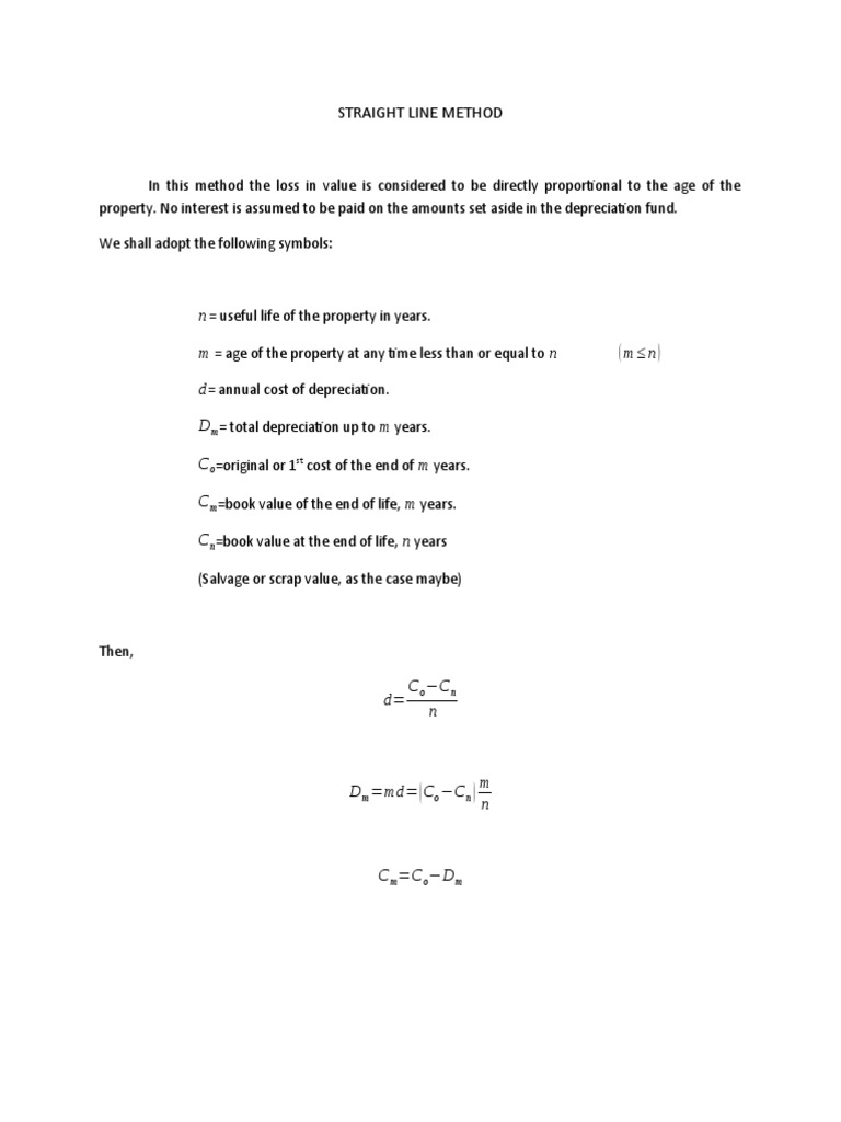 Straight Line Method | PDF | Depreciation | Business