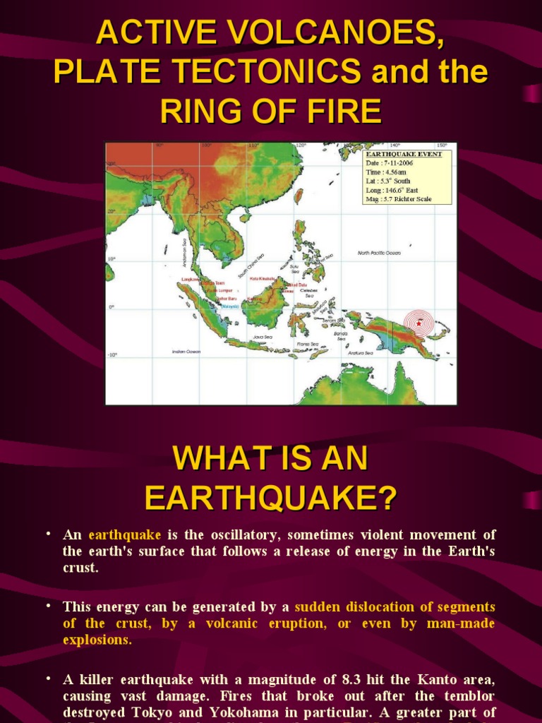 Active Volcanoes, Plate Tectonics and The Ring of Fire | PDF | Volcano ...