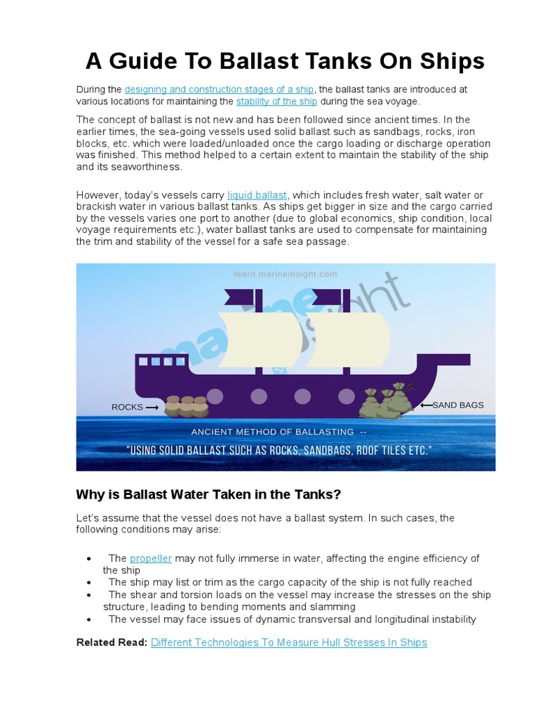 A Guide To Ballast Tanks On Ships | PDF | Ships | Corrosion
