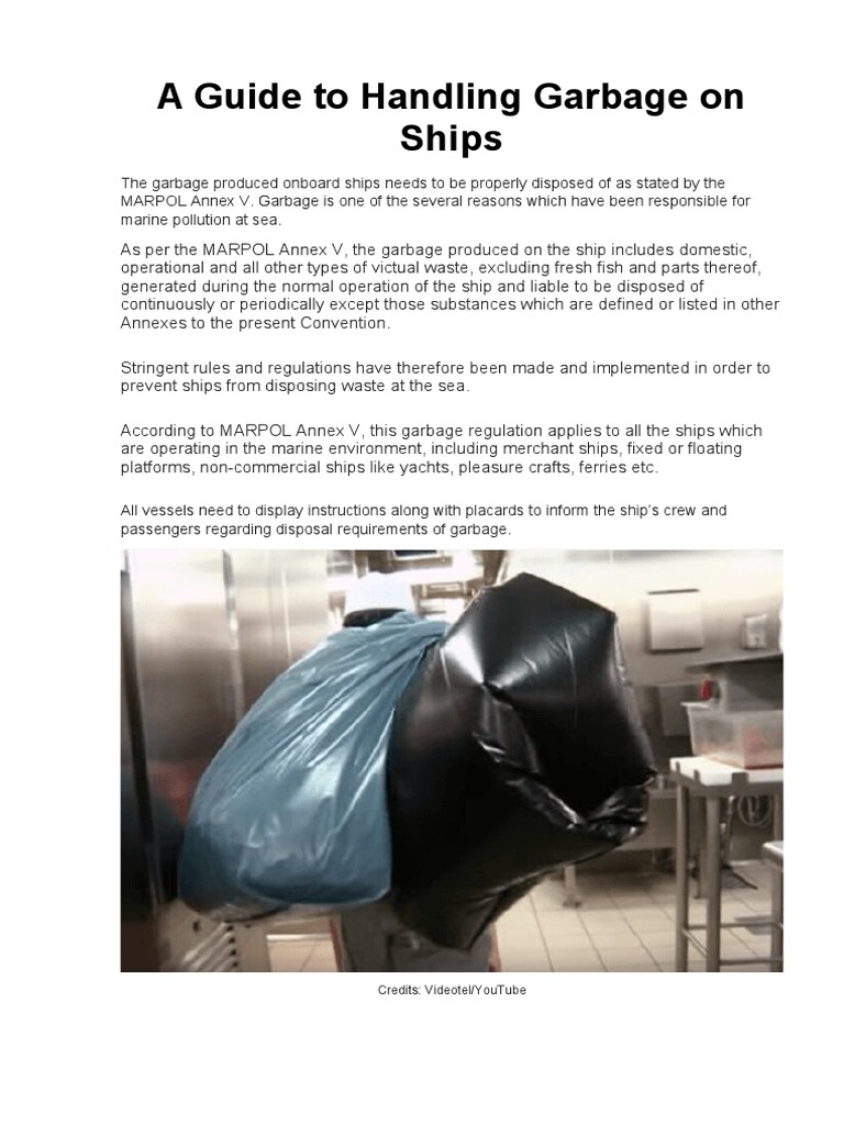 Ship Garbage Management Guide | PDF | Ships | Waste Management
