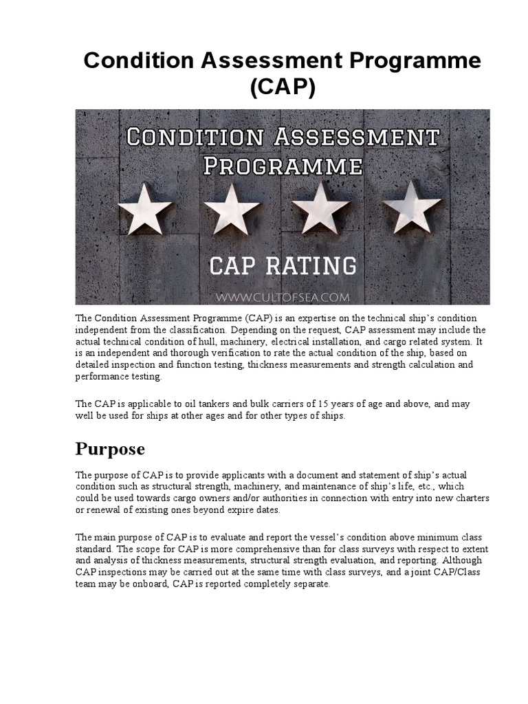 Condition Assessment Programme (CAP) | PDF | Ships | Corrosion