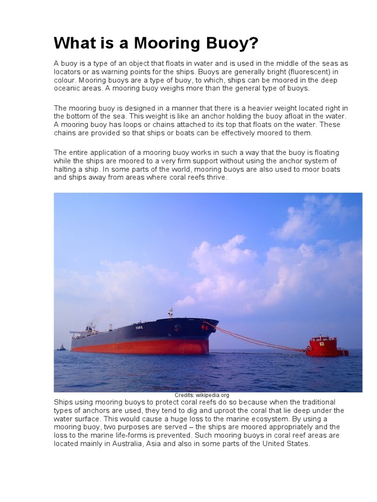 Understanding Mooring Buoys | PDF | Anchor | Ships