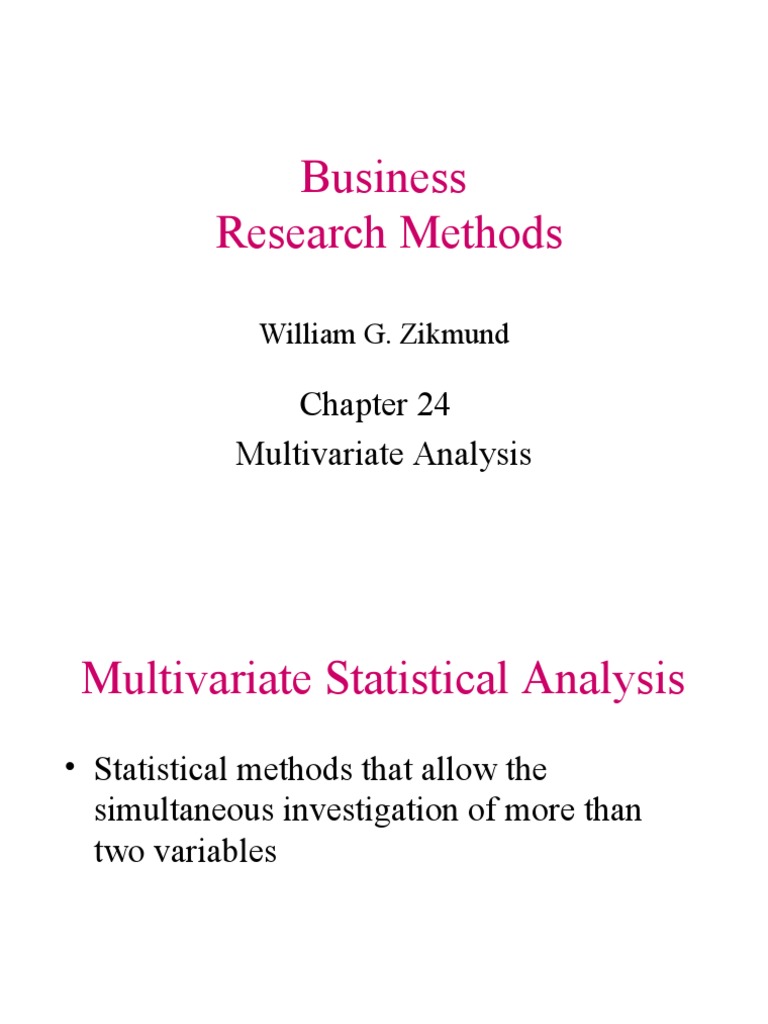Business Research Methods: Multivariate Analysis | PDF | Dependent And Independent Variables ...