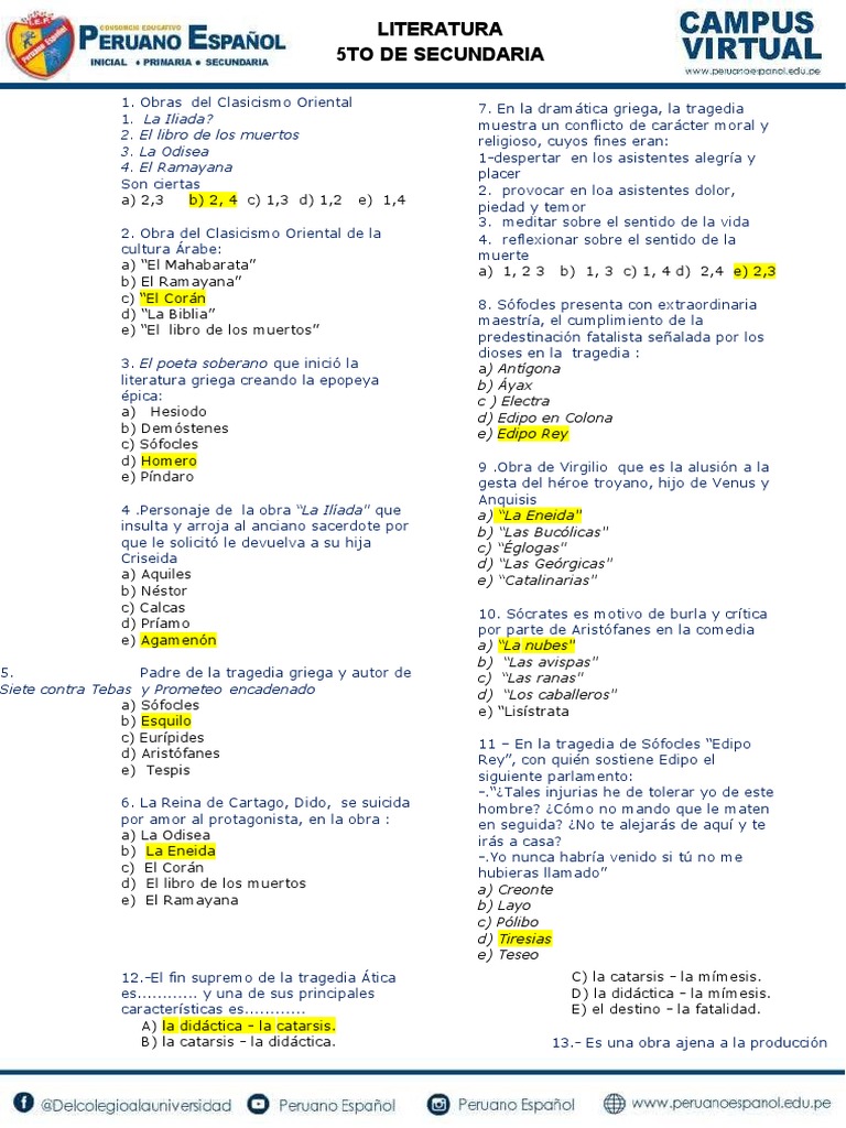 Semana 2 - Literatura | PDF | Esquilo | Helena de Troya