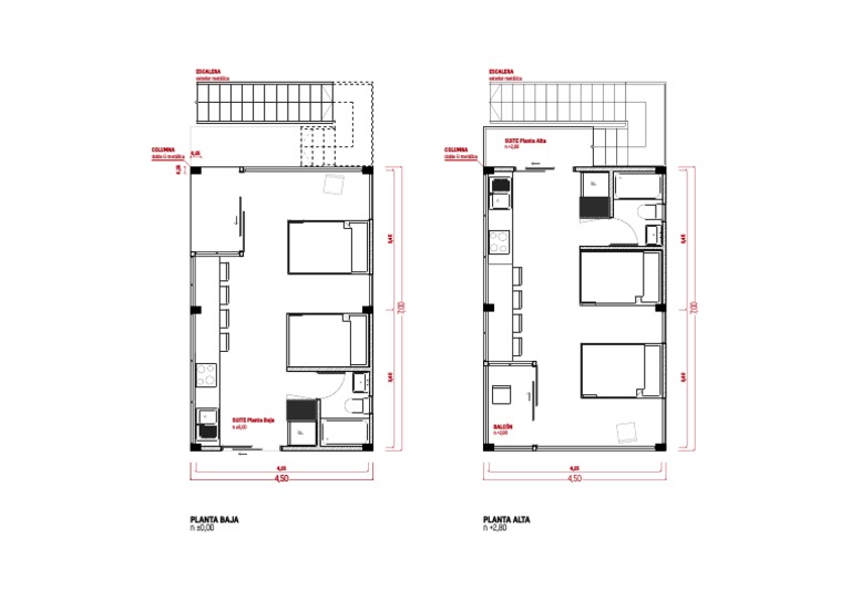 Escaleras en Planos de Suites | PDF