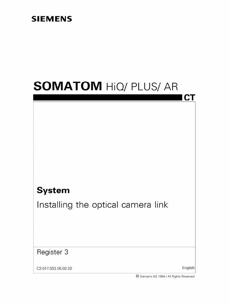 Somatom: Hiq/ Plus/ Ar | PDF | Electrical Connector | Power Supply