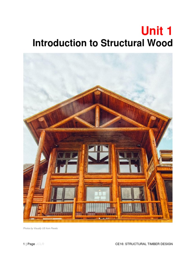 Unit 1: Introduction To Structural Wood | PDF | Lumber | Wood