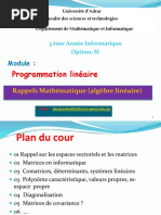 Cours 4 - Méthode de Simplexe | PDF | Optimisation linéaire | Programmation informatique