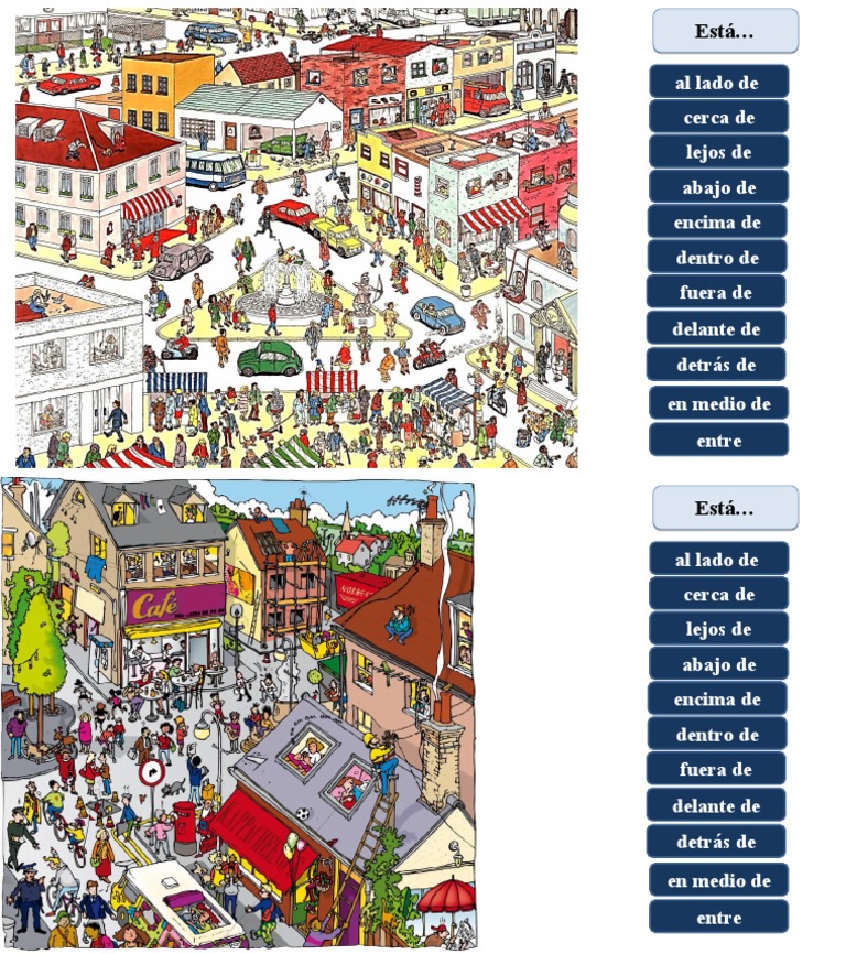 Preposiciones de Lugar en Español | PDF