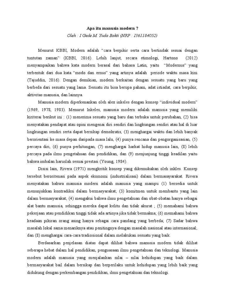 Apa Itu Manusia Modern | PDF