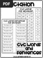 CVC Fluency Sentences Read and Color Short U Words Worksheet ...