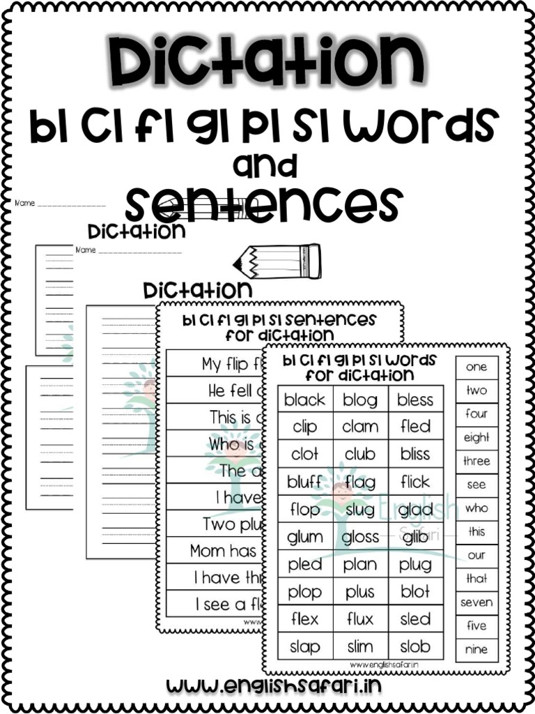 Dictation For L Blends | PDF