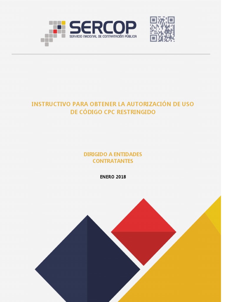 Instructivo para CPC Restringido SERCOP | PDF | Información | Business