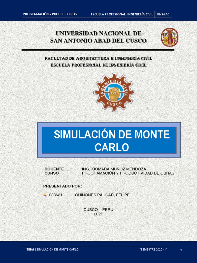 Simulación Monte Carlo | PDF | Método Monte Carlo | Simulación