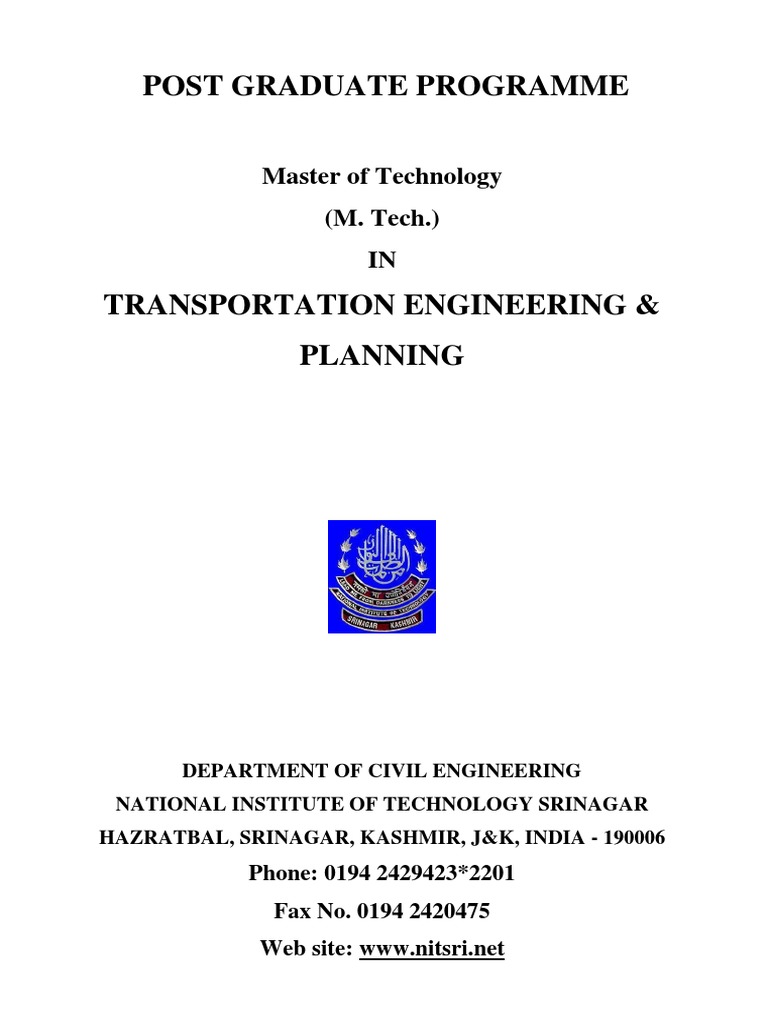 Post Graduate Programme: Master of Technology (M. Tech.) IN | PDF ...