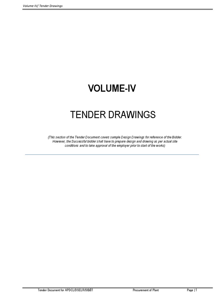 Tender Drawings PDF | PDF | Length | Wall