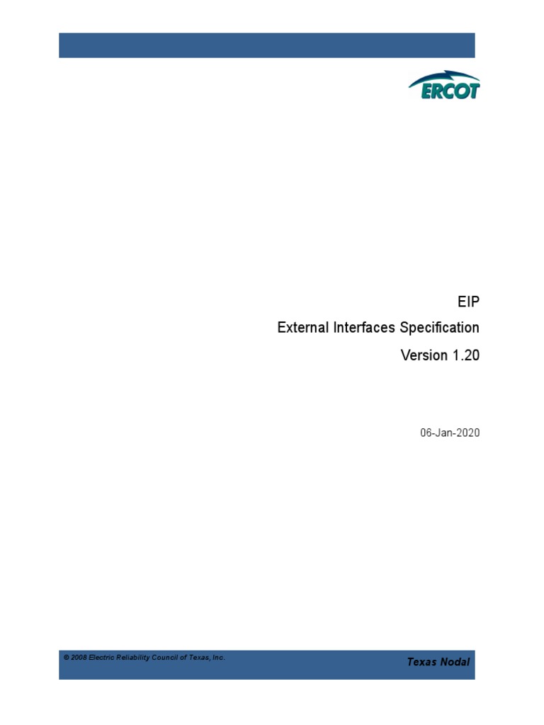 Eip External Interfaces Specification v1 20 | PDF | Soap | Web Service