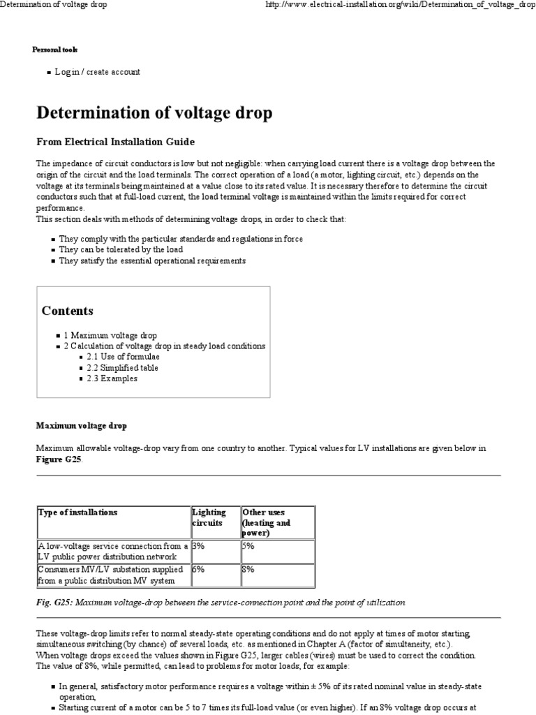 Determination of Voltage Drop | PDF | Electric Power Distribution | Force
