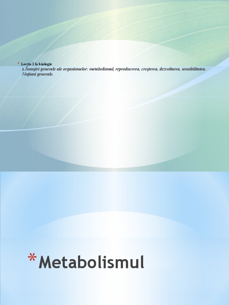 Metabolismul | PDF