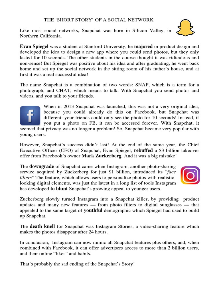 Snapchat Story PDF | PDF | Snapchat | Cyberspace