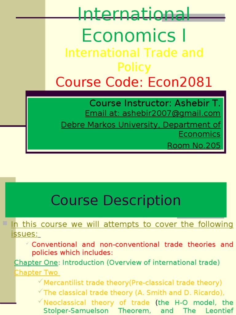 International Trade and Policy Overview | PDF | Tariff | Mercantilism