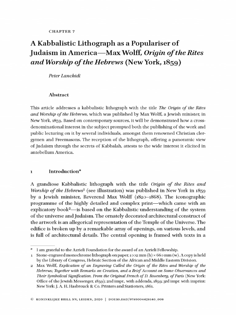 A Kabbalistic Lithograph As A Popularise | Download Free PDF | Kabbalah | Freemasonry