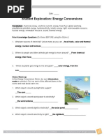 Energy Conversions Gizmo Answer Key | PDF | Wind Power | Sun