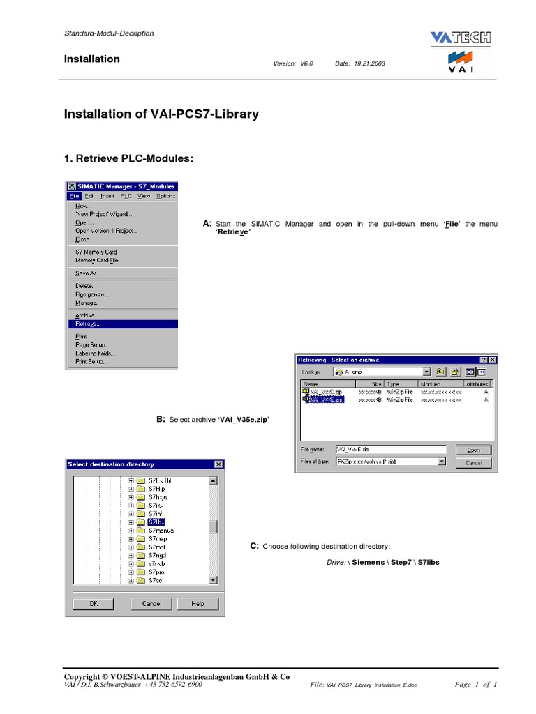 VAI PCS7 Library Installation E | PDF | Software | Library And Museum