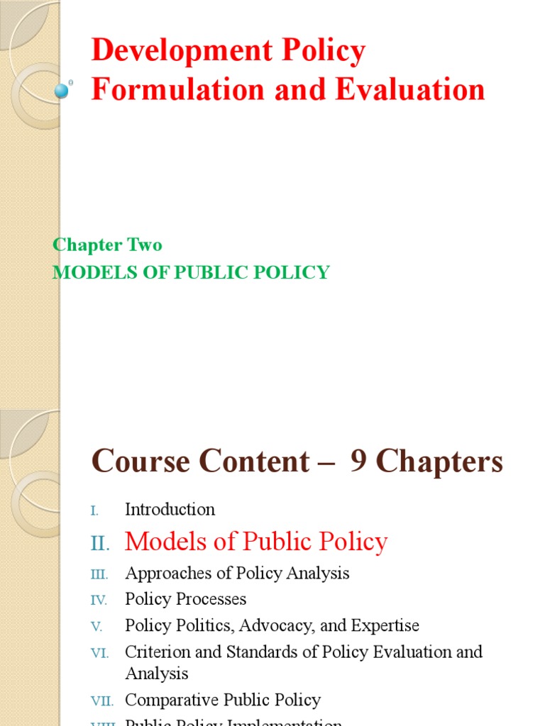 Public Policy Models Overview | PDF