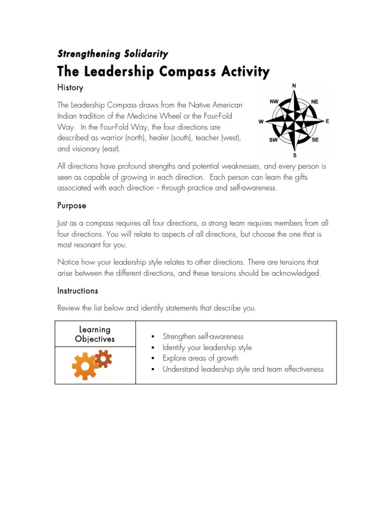 The Leadership Compass Activity: Strengthening Solidarity | PDF ...