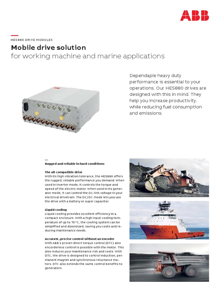 Traction Drive HES880 - Flyer - 3AUA0000161471 - RevF - EN PDF | PDF ...
