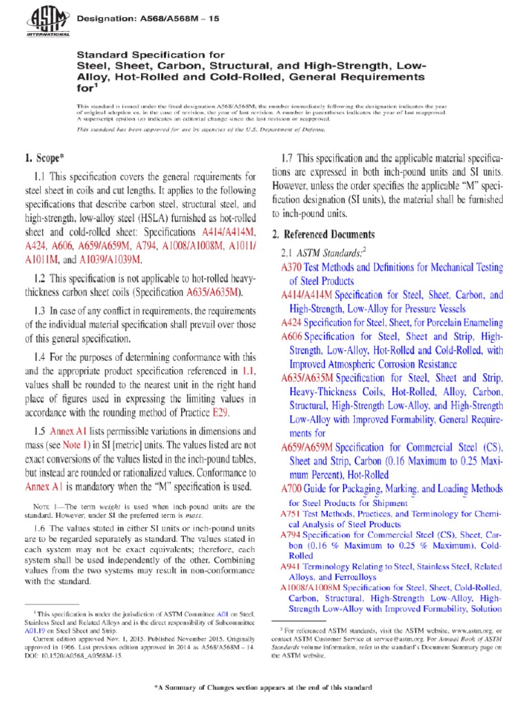Astm A568-15 | PDF