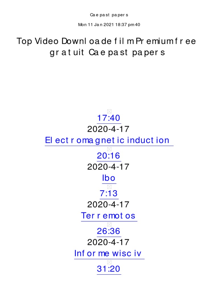 Cae Past Papers | PDF