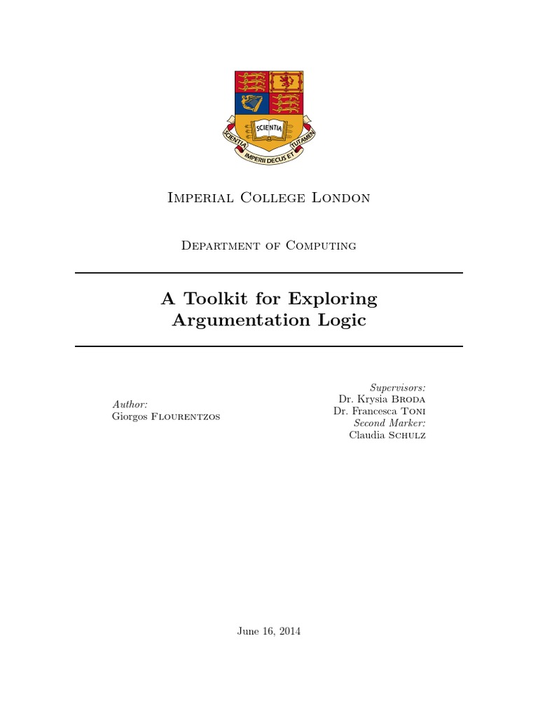 A Toolkit For Exploring Argumentation Logic PDF | PDF | Argument ...