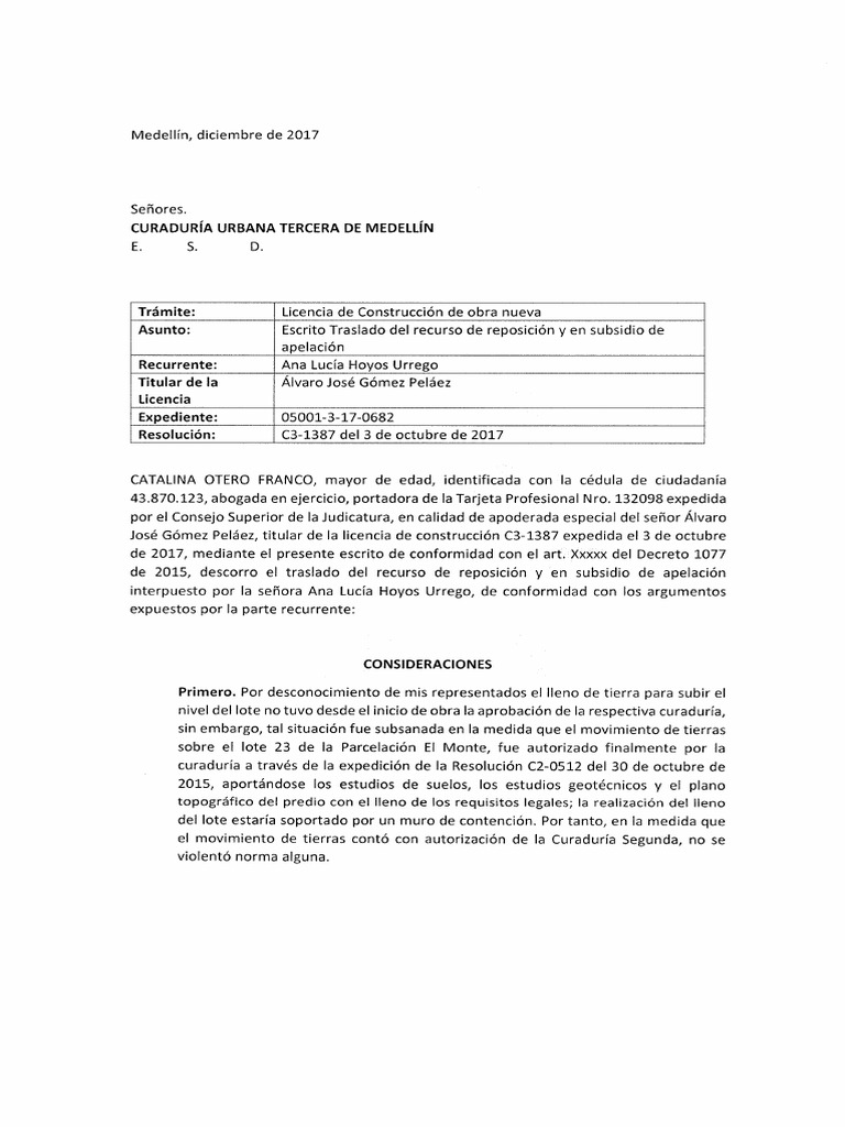 Traslado Recurso Alvaro Gomez | PDF