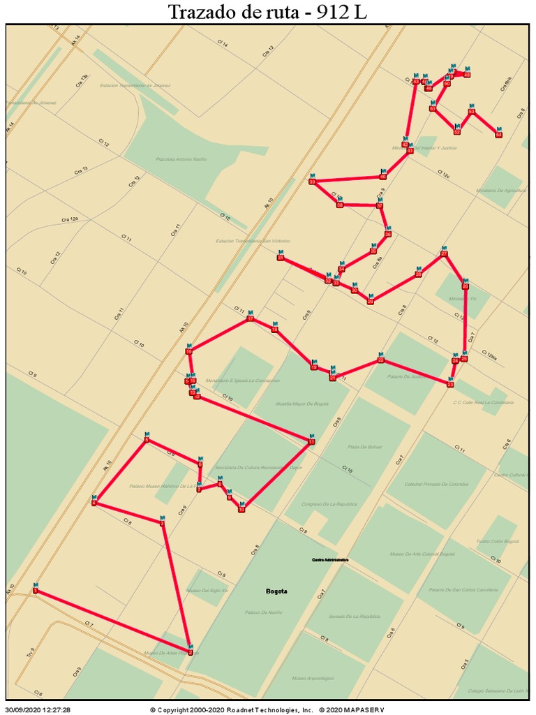 Roadnet Map912 | PDF | Bogotá | Biblioteca y museo