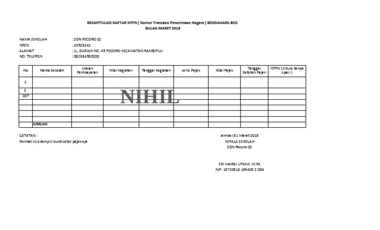 Rekap NTPN | PDF