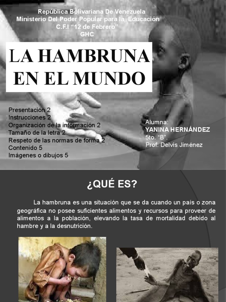 La Hambruna en El Mundo | PDF | Hambruna | Programa Mundial de Alimentos