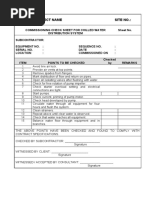 Chiller Checklist | PDF | Heat Exchanger | Air Conditioning