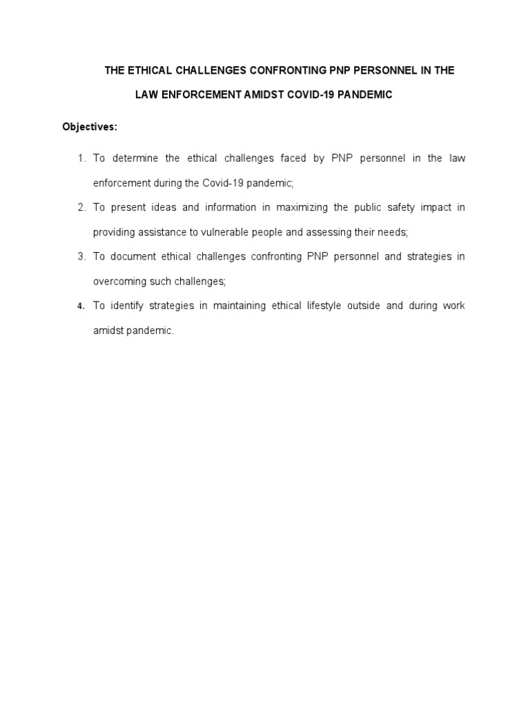 PNP Objectives | PDF