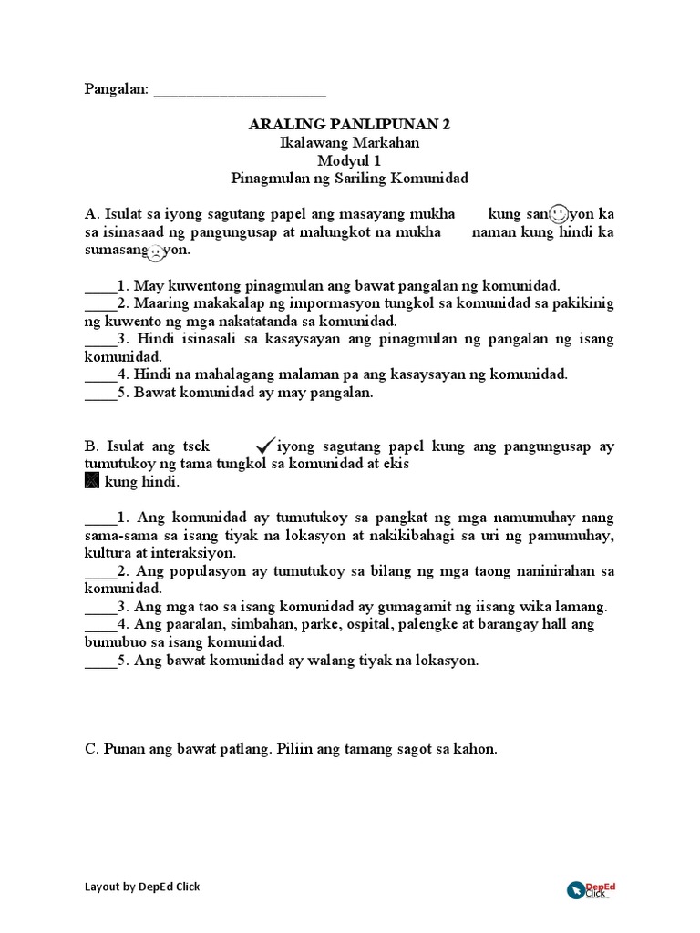 Q2 Activity Sheets Grade 2 | PDF