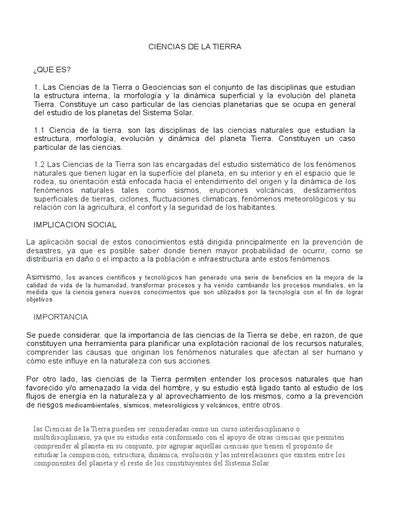 Ciencias de La Tierra | PDF