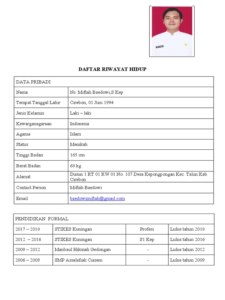 CURRICULUM VITAE Miftah | PDF