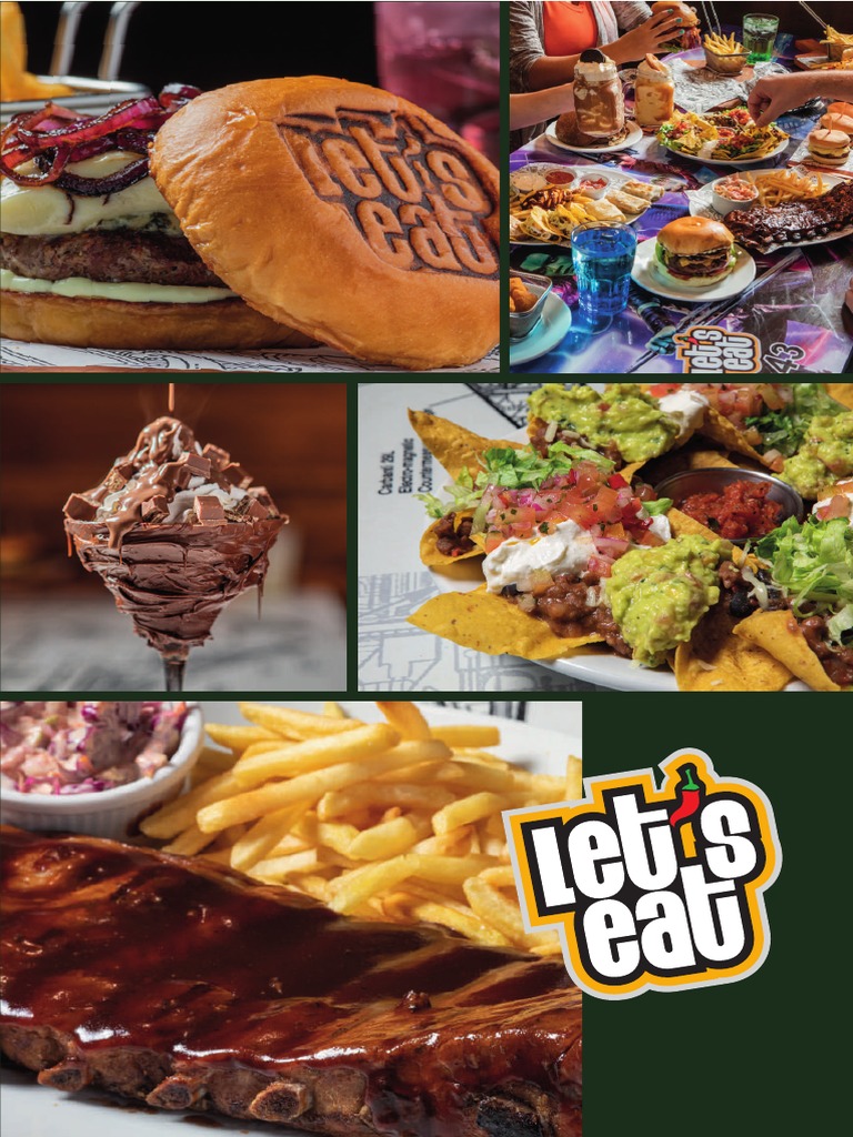 Cardápio Let's Eat | PDF | Hambúrgueres | Culinária
