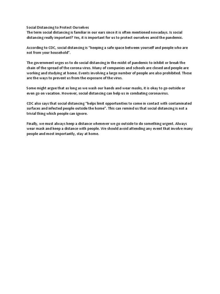 Social Distancing To Protect Ourselves PDF | PDF | Microscopy | Pandemic